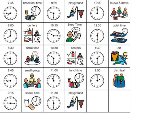 Boardmaker Classroom Schedule Large